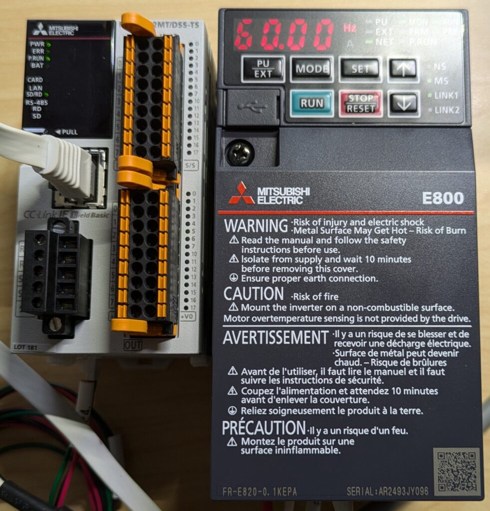 CC-Link IEF Basic通信 FX5UC⇔FR-E800-0.1KEPA | 葵テクニカ