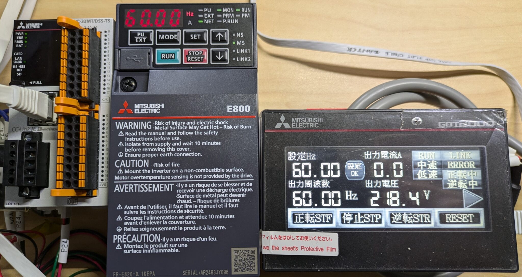 CC-Link IEF Basic通信 FX5UC⇔FR-E800-0.1KEPA | 葵テクニカ